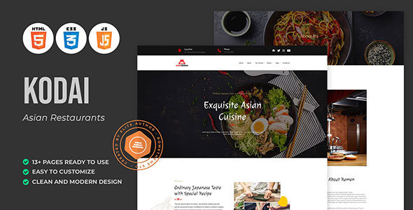 Kodai – Asian Restaurant HTML Template | ThemeMag
